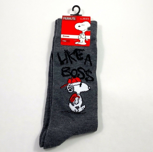 Peanuts | Underwear & Socks | Peanuts Mens Snoopy Like A Boss Socks Nwt ...